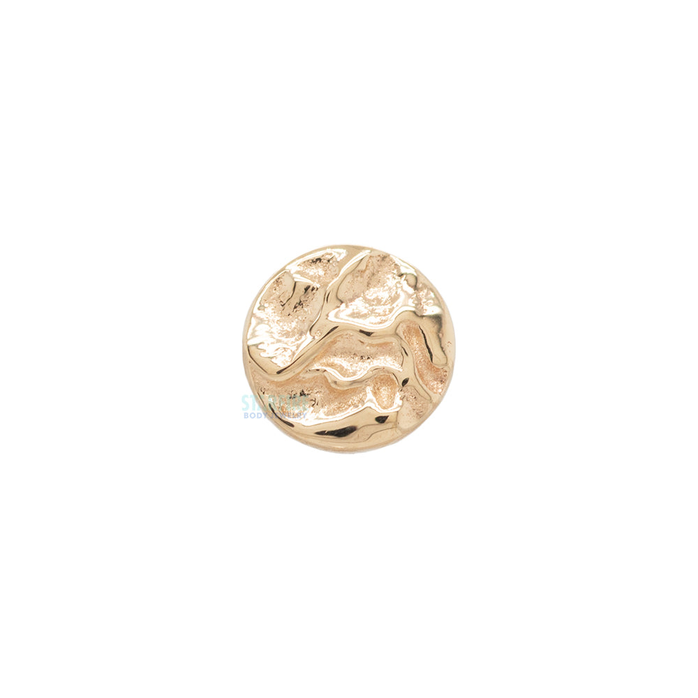 Buddha Jewelry Organics threadless: Hammered Disk End in Gold – Starfire Body Jewelry Company