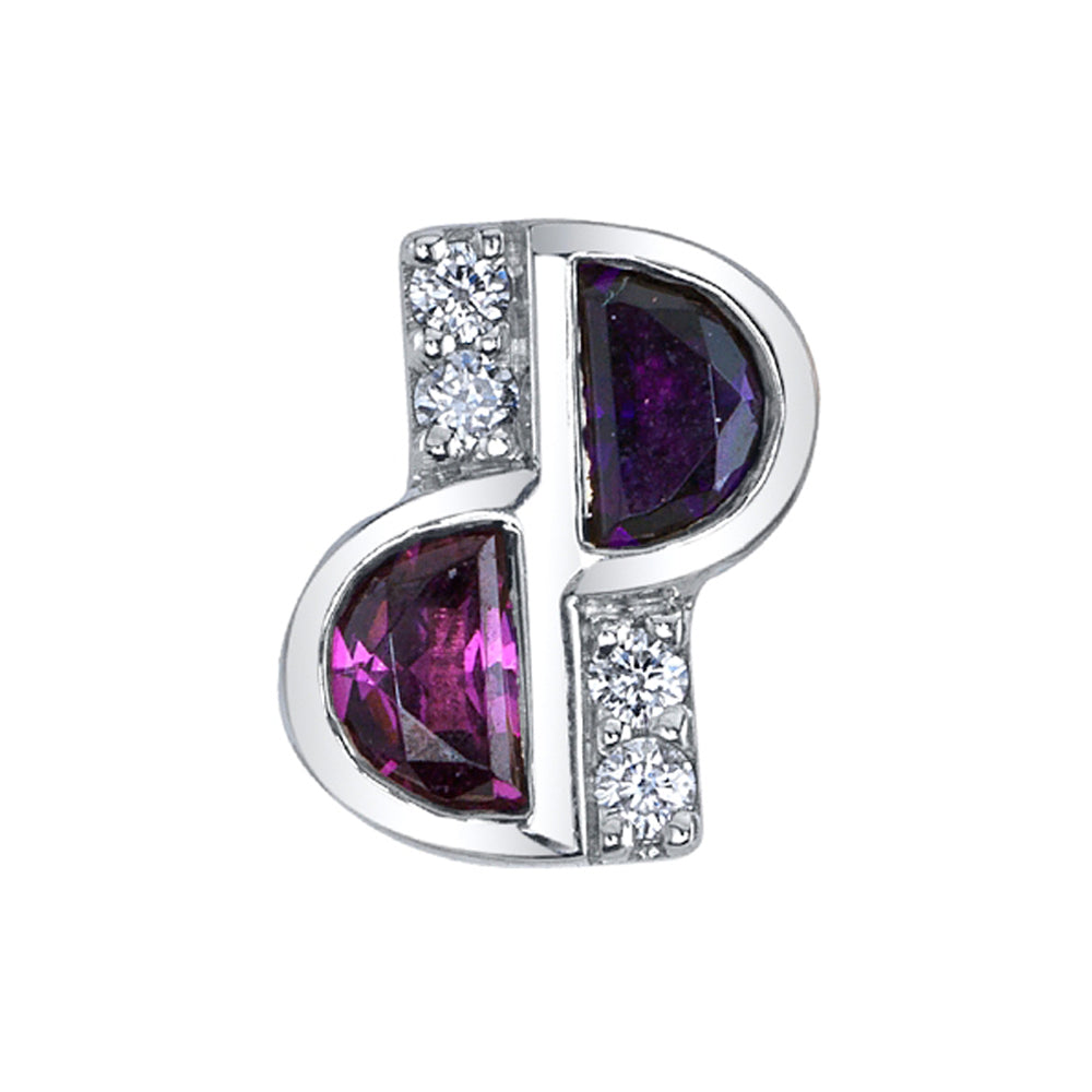 BVLA - Body Vision "Dusk" Threaded End in Gold with Rhodolite, Amethyst & Diamonds – Starfire ...