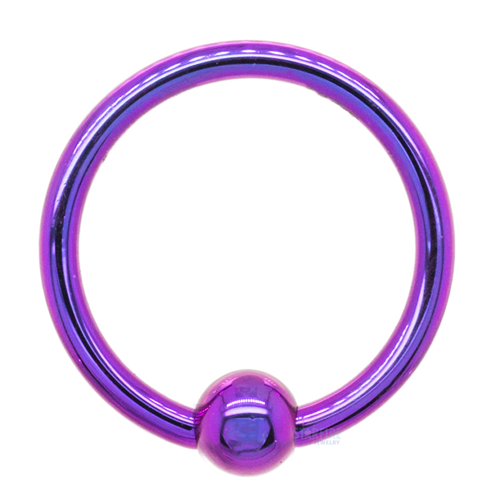 Titanium Captive Bead Ring (CBR) - BR – Blurple – Starfire Body Jewelry Company