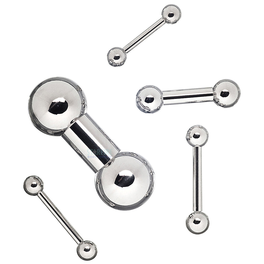 Industrial Strength Stainless Steel Straight Barbell - 8 ga. – Starfire Body Jewelry Company