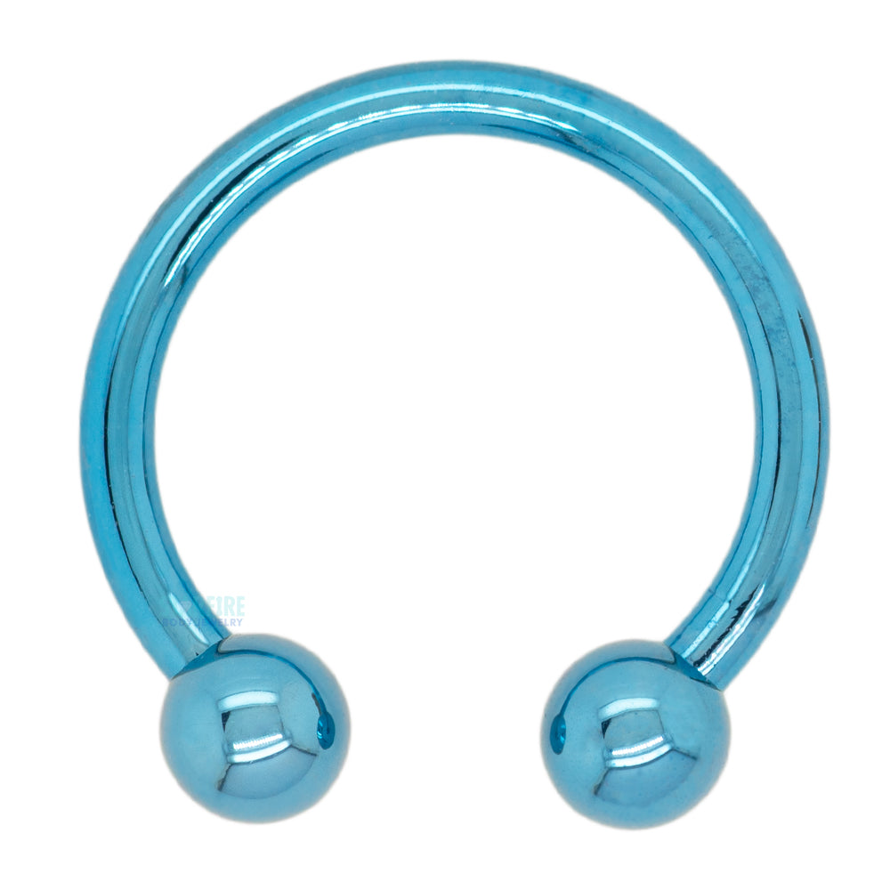 Titanium Circular Barbell - LB – Light Blue – Starfire Body Jewelry Company