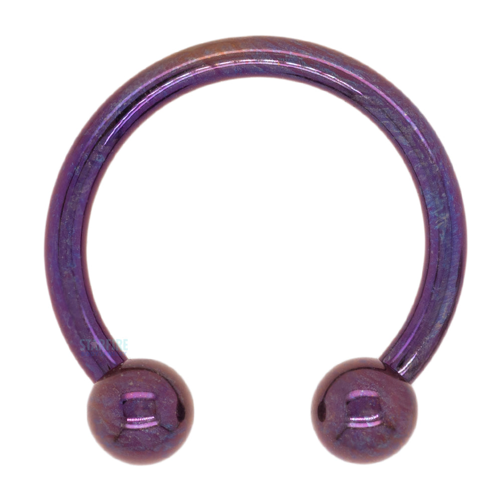 Titanium Circular Barbell - PU – Purple – Starfire Body Jewelry Company