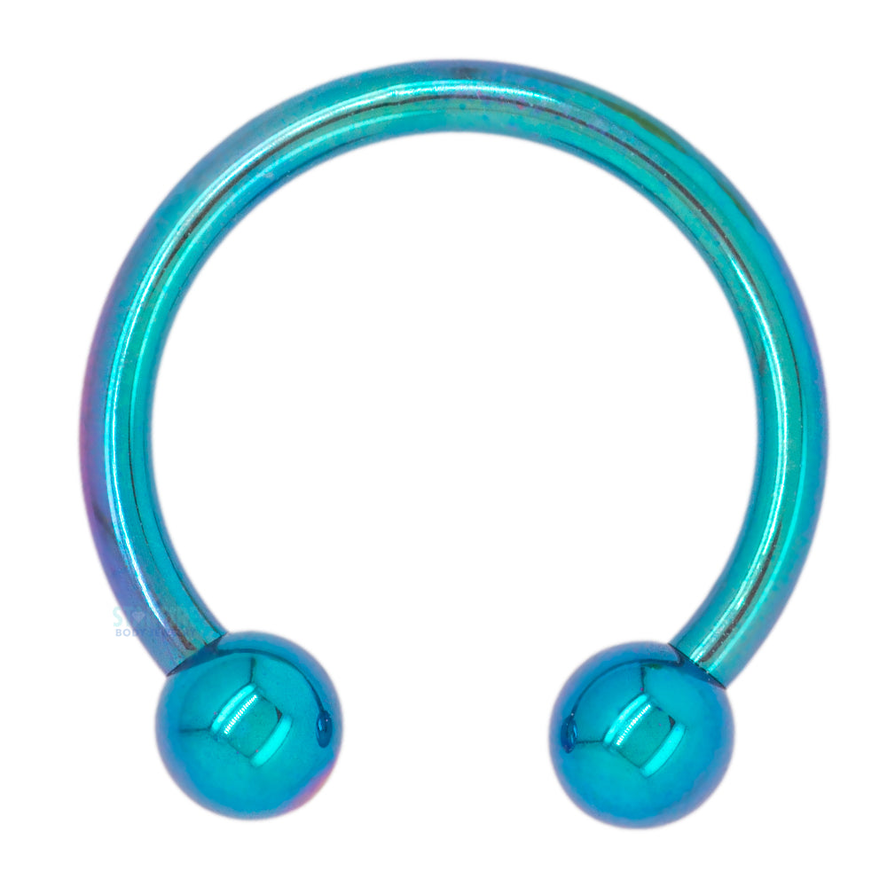 Titanium Circular Barbell - TE – Teal – Starfire Body Jewelry Company