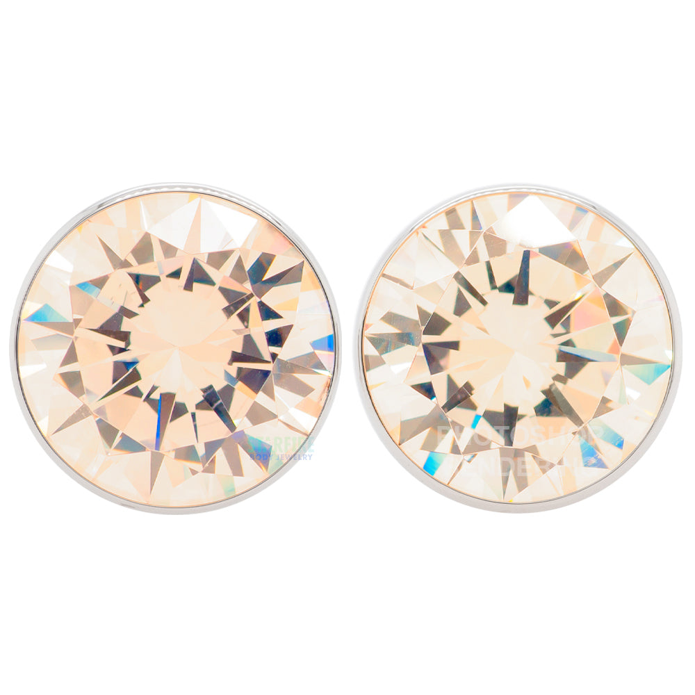 Anatometal Single Gem BIG BLING Plugs ( Eyelets ) with Brilliant-Cut ...