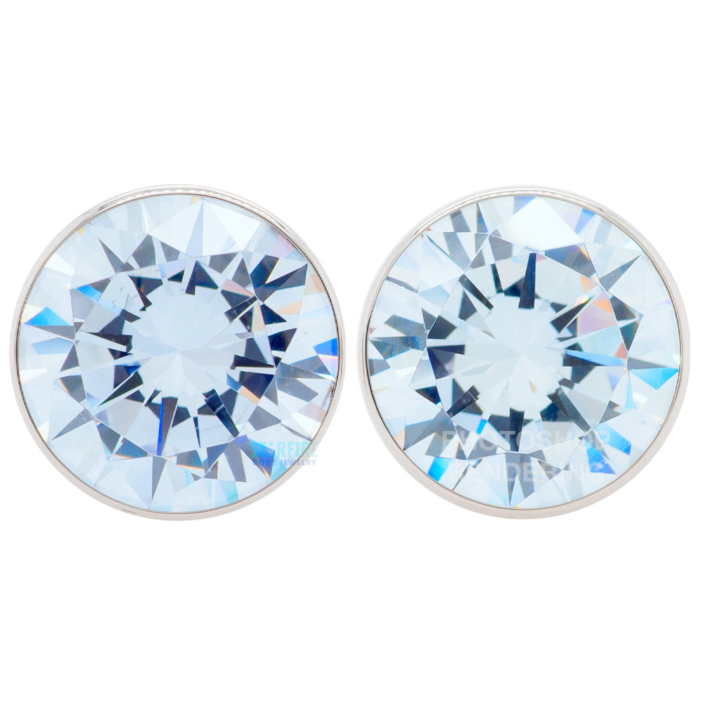 Anatometal Single Gem BIG BLING Plugs ( Eyelets ) with Brilliant-Cut ...