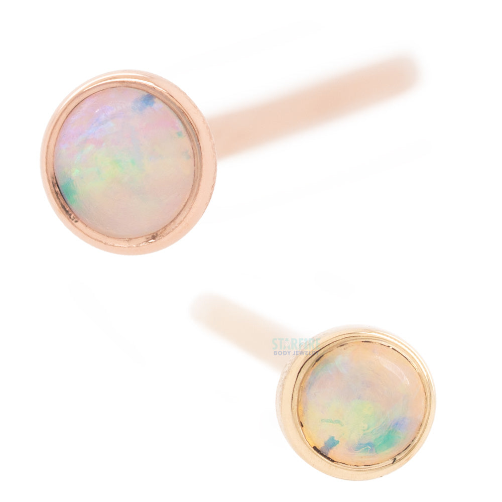 BVLA - Body Vision Genuine White Opal in Cup Setting Nostril Screw in ...