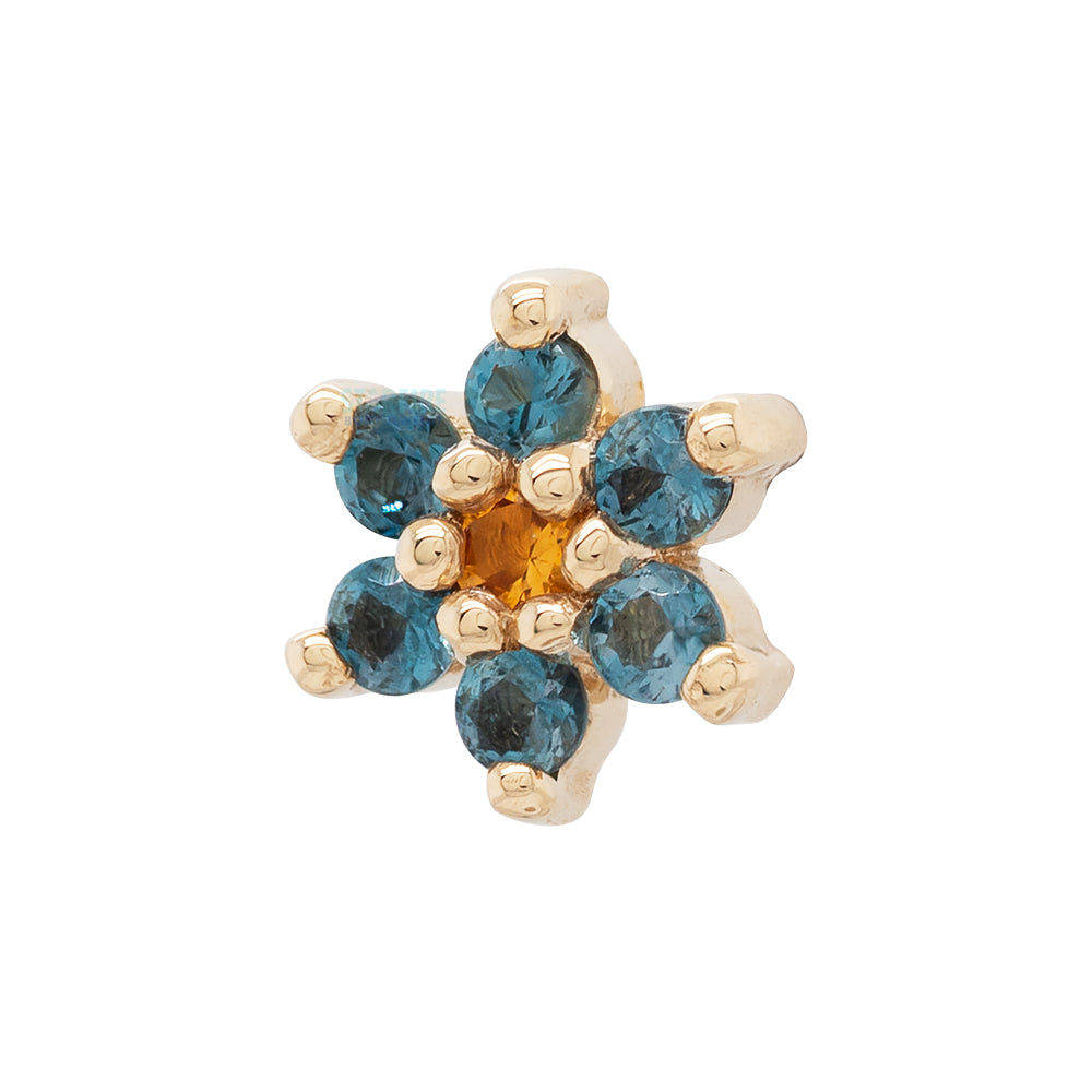 BVLA - Body Vision Flower #2 Threaded End in Gold with London Blue ...