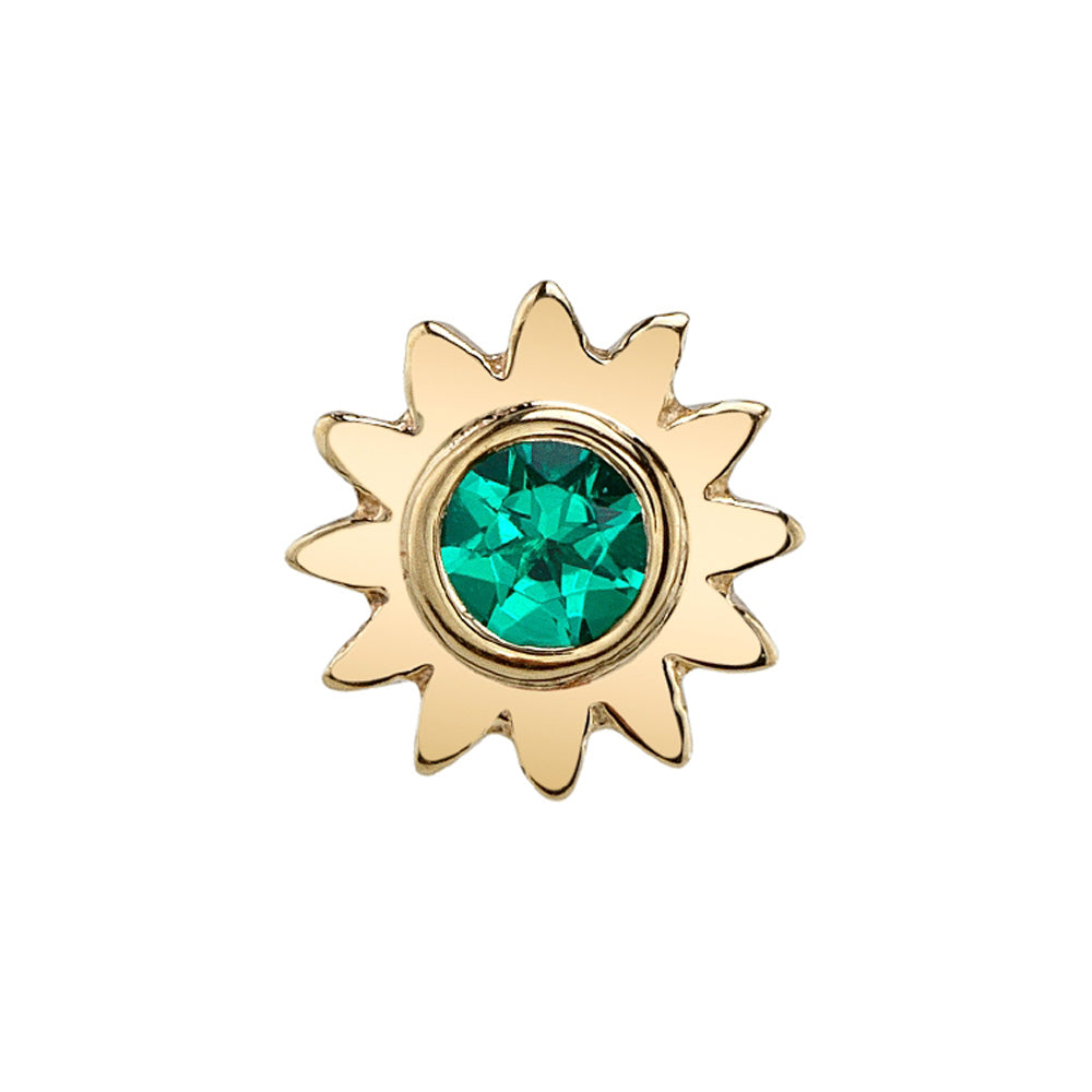 BVLA - Body Vision threadless: Sun with Bezel Pin in Gold with Chatham ...