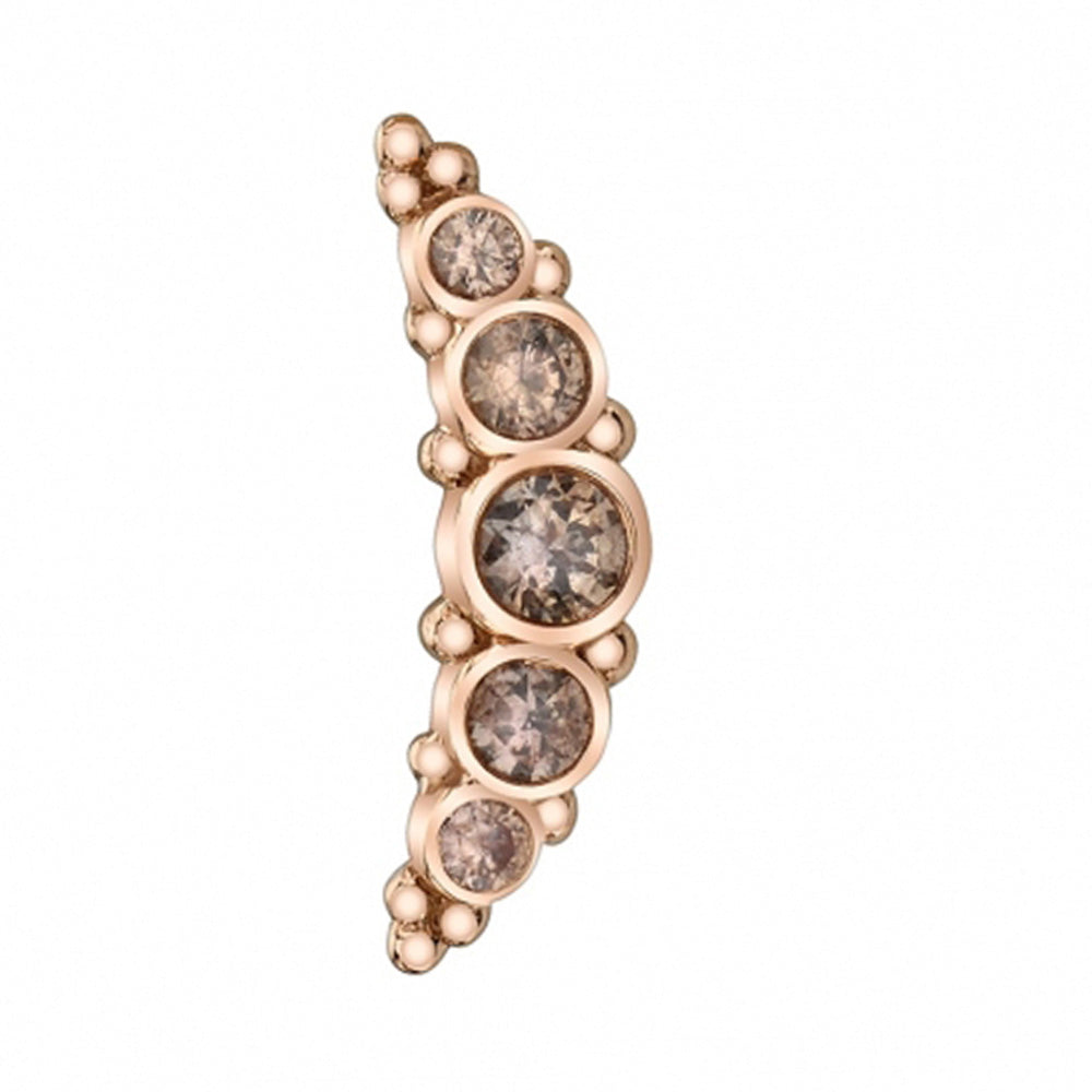 BVLA - Body Vision 5 Gem Graduating "Panaraya" Threaded End in Gold ...