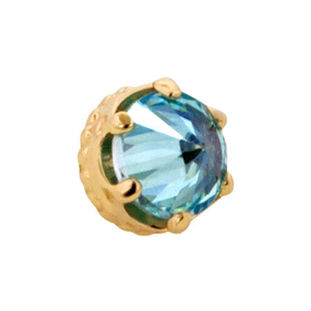 Anatometal threadless: 5mm "Queen" Crown End in Gold with Reverse-Set ...
