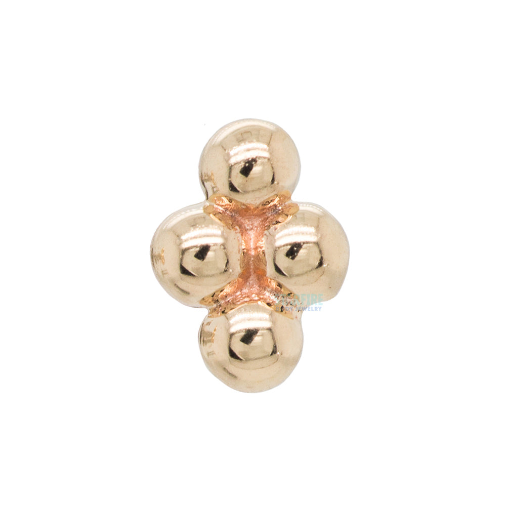 BVLA - Body Vision threadless: Quad Bead Cluster Pin in Gold – Starfire ...