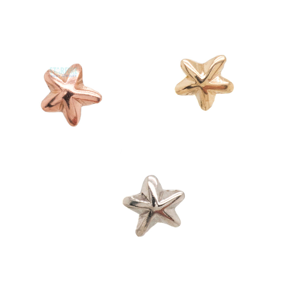 Leroi Beveled Star Threaded End in Gold – Starfire Body Jewelry Company