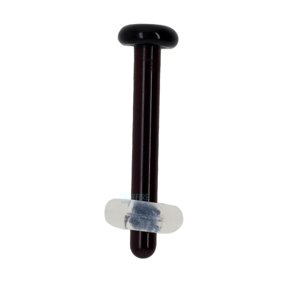 Gorilla Glass Glass Straight Retainer - Black – Starfire Body Jewelry ...