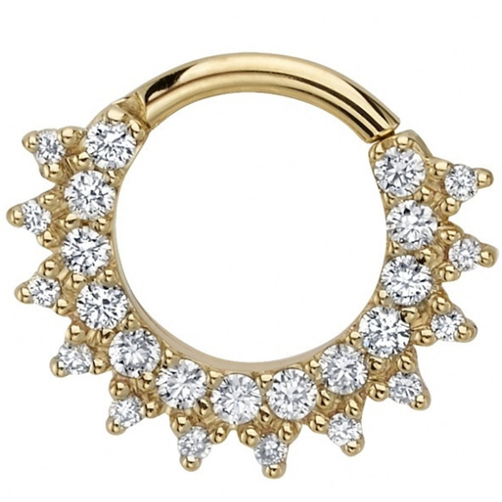BVLA - Body Vision "Gem Kolo" Hinge Ring in Gold with White Diamonds ...