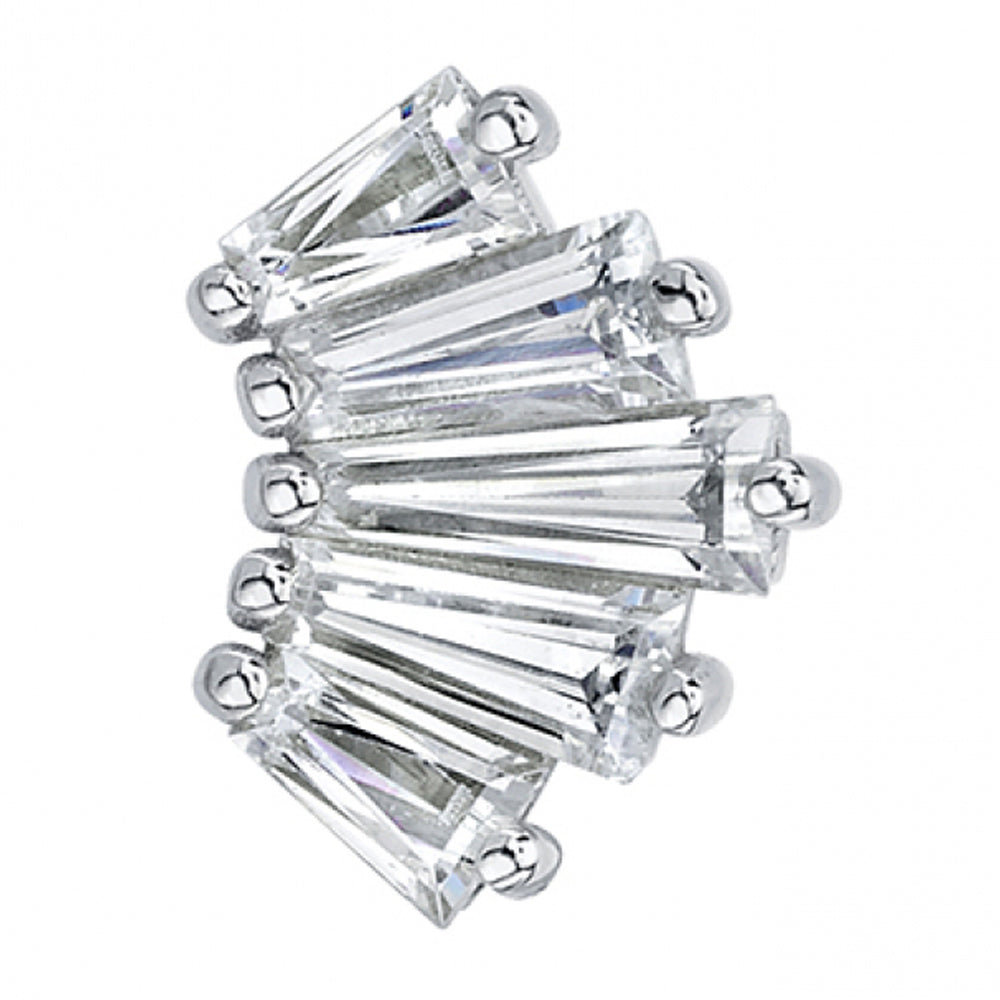 BVLA - Body Vision "Oceane 5" Threaded End in Gold with White CZ's ...