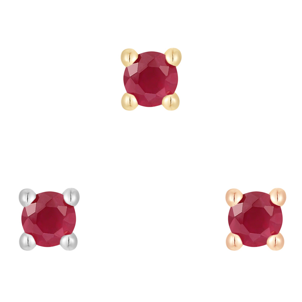 Buddha Jewelry Organics threadless: Prong-Set Ruby End in Gold ...