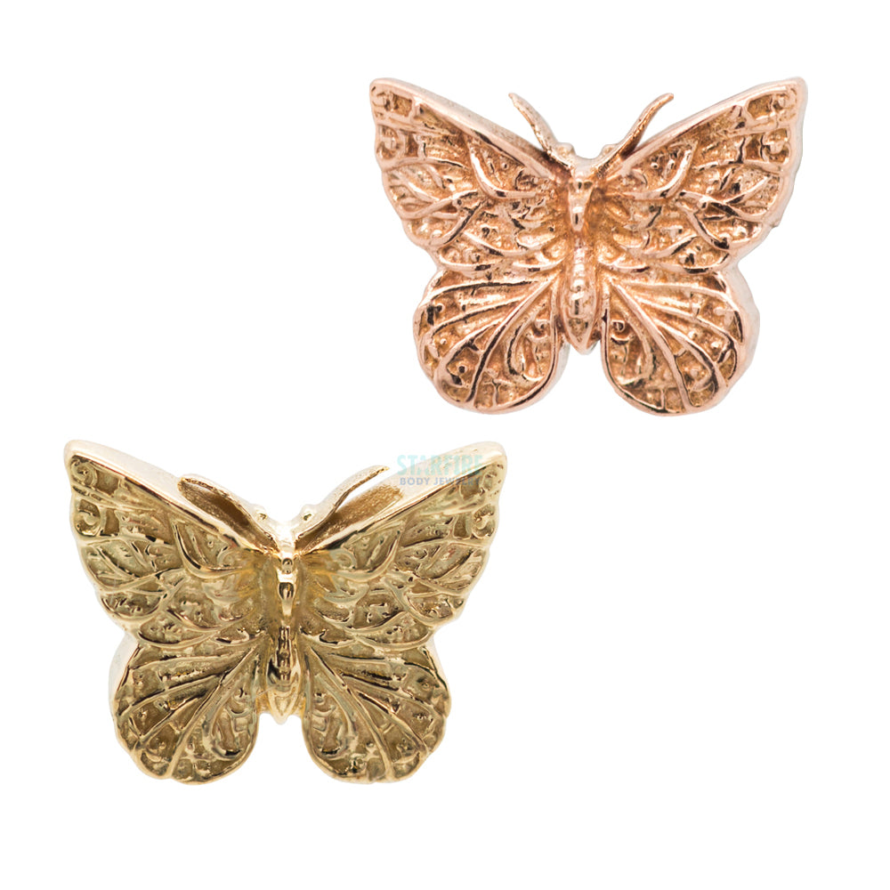 Anatometal Butterfly in Gold - on flatback – Starfire Body Jewelry Company