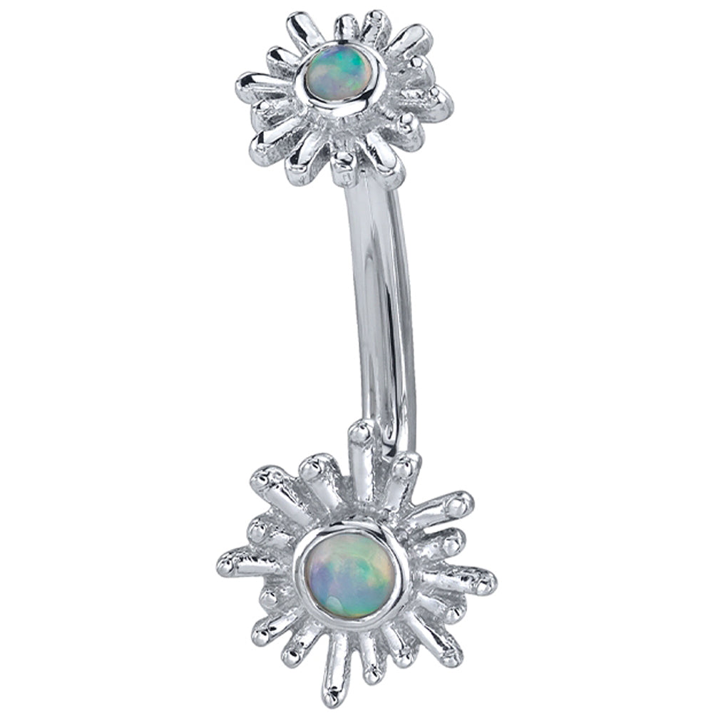 Body Vision - BVLA "Sunshine" J Curve in Gold with Genuine White Opal ...