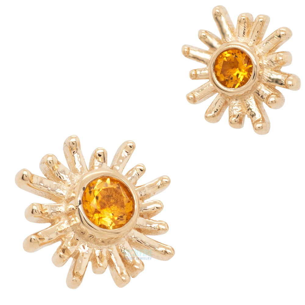 BVLA - Body Vision "Sun Ray" Threaded End in Gold with Citrine ...