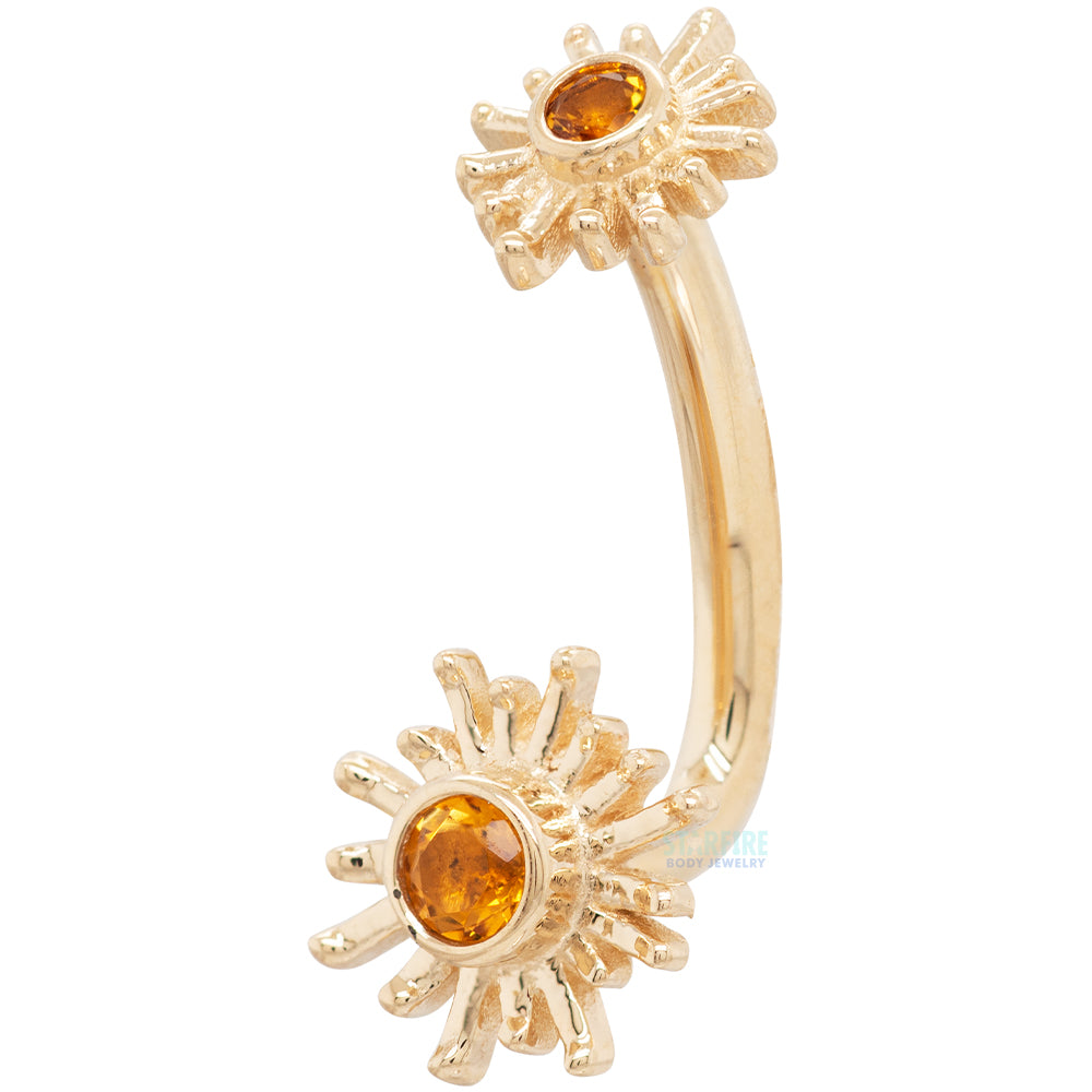 Body Vision - BVLA "Sun Ray" J Curve in Gold with Citrine – Starfire ...