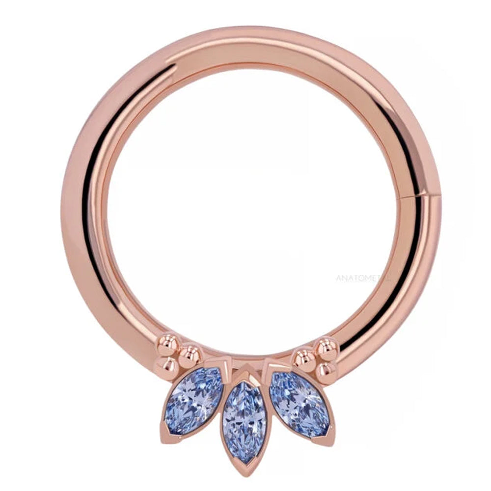 Anatometal "Sedona 1" Seam Ring in Rose Gold with Marquise-Cut ...