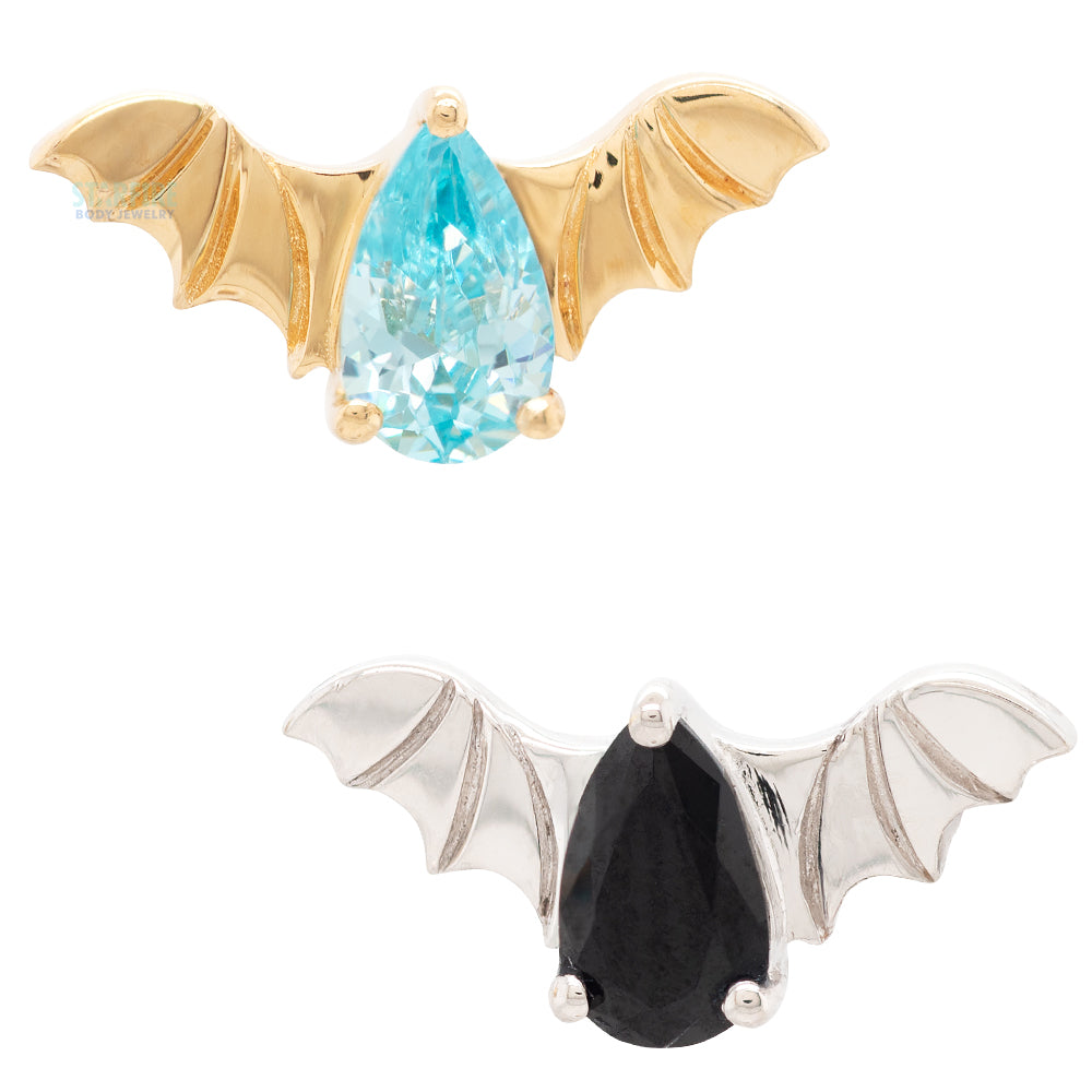 Junipurr Jewelry threadless: Bat End in Gold with CZ – Starfire Body ...