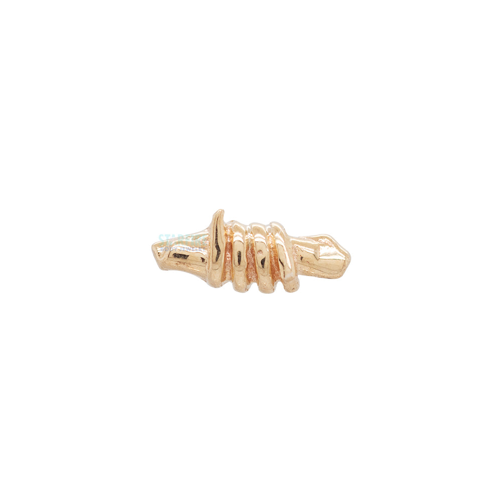 Tawapa threadless: Barbed Wire Pin in Gold – Starfire Body Jewelry Company