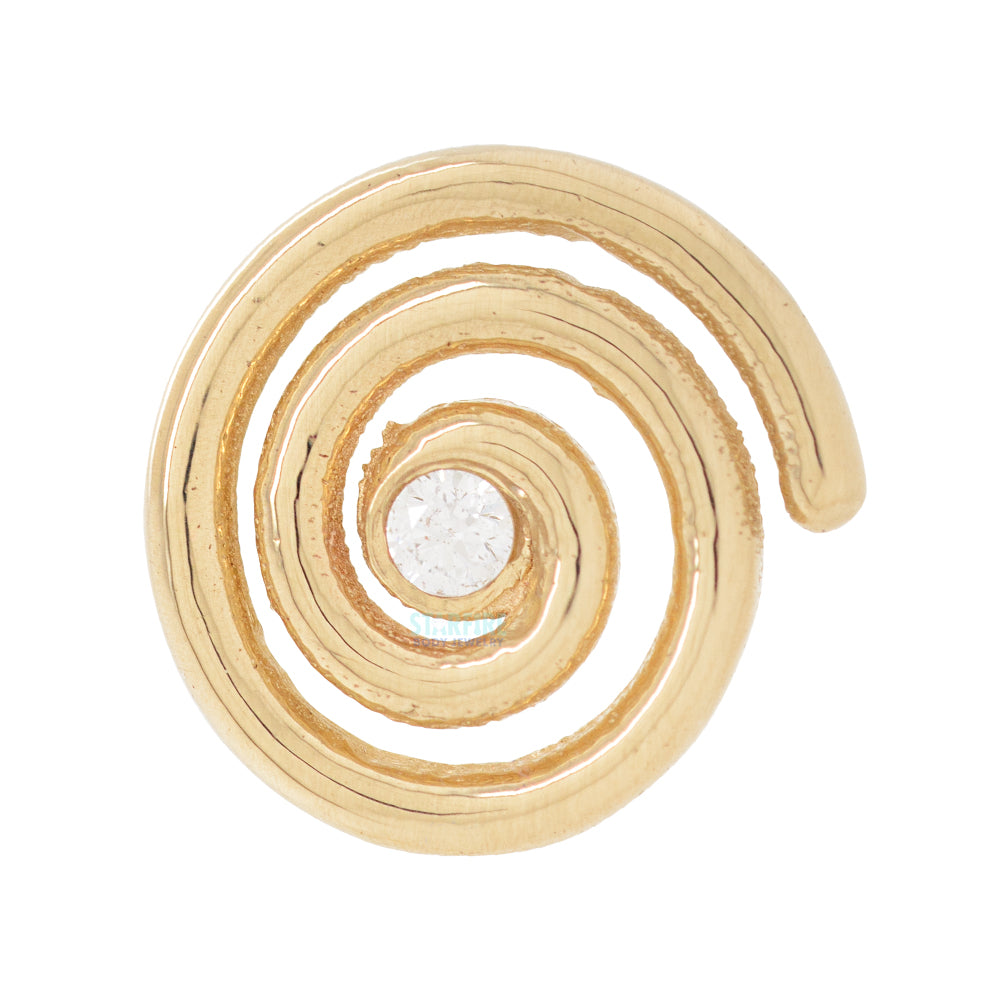 BVLA - Body Vision Melody Super Spiral Nostril Screw in Gold with White ...