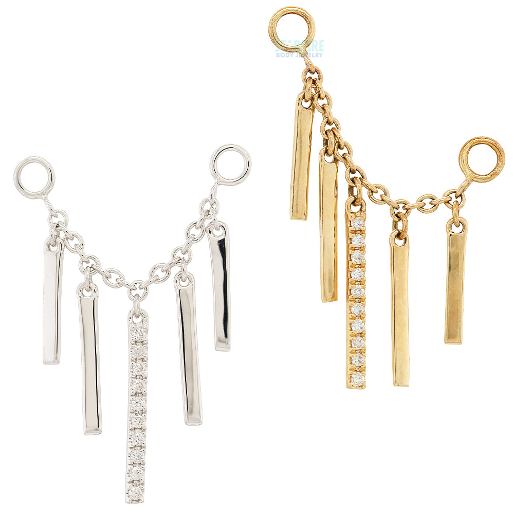 Modern Mood Chain with Dripping Gold Bars – Starfire Body Jewelry Company