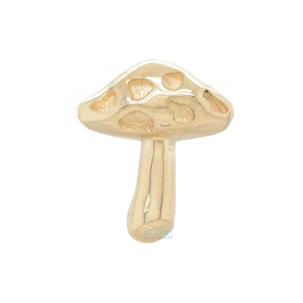 Mushroom Body Jewelry threadless: Mushroom Amanita End in Gold ...