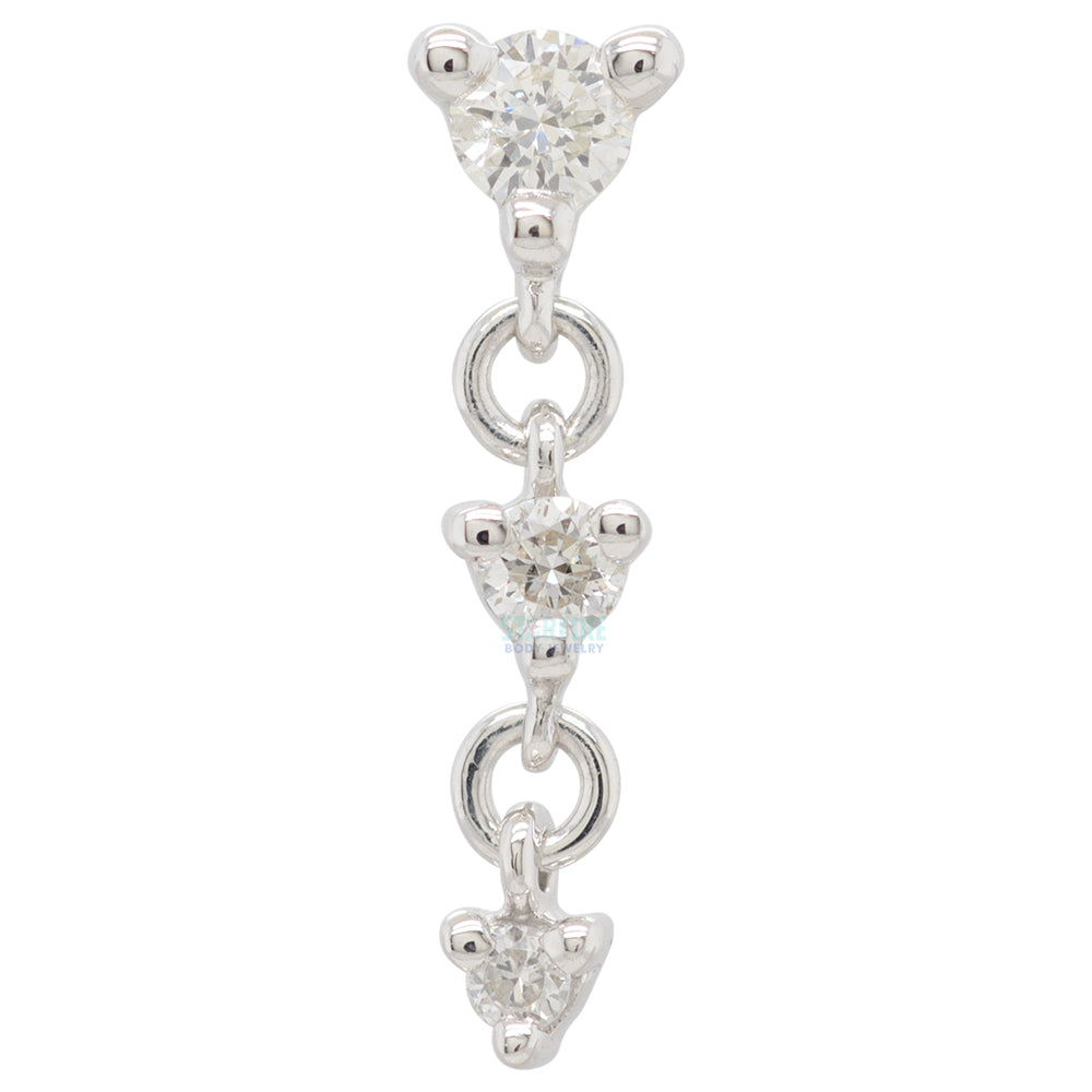 Modern Mood threadless: "Cascade 3" Chain End in Gold with Genuine ...