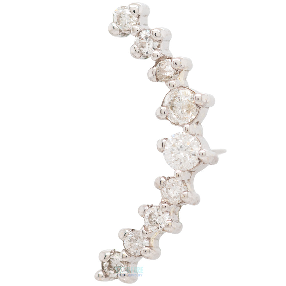 Tawapa threadless: "Sling" Pin in Gold with Gemstones – Starfire Body ...