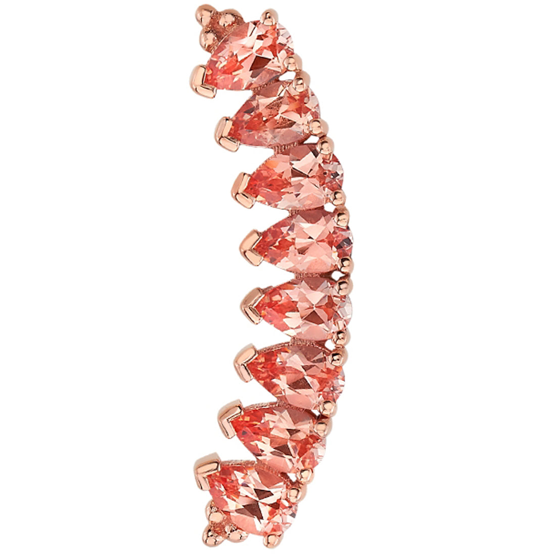 BVLA - Body Vision 8 Gem Pear "Panaraya" Threaded End in Gold with ...