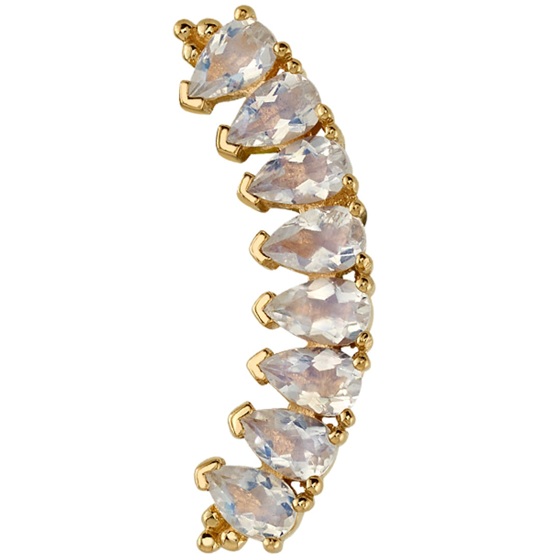 BVLA - Body Vision 8 Gem Pear "Panaraya" Threaded End in Gold with ...