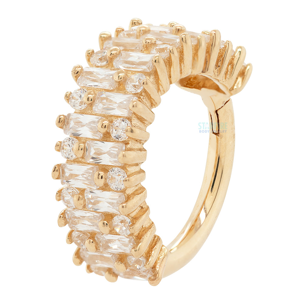 Buddha Jewelry Organics "Brilliant" Hinge Ring / Clicker in Gold with ...