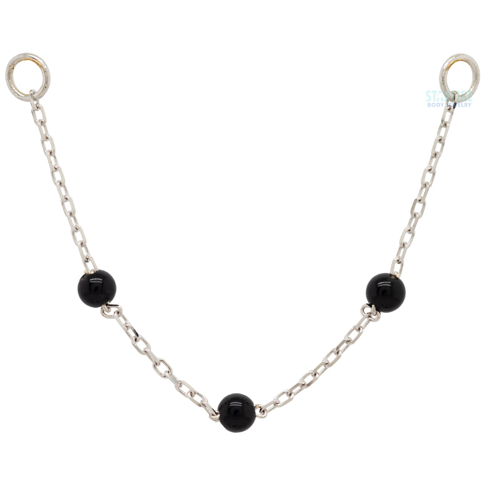 Buddha Jewelry Organics 3 Bead Chain Attachment in Gold with Agate ...