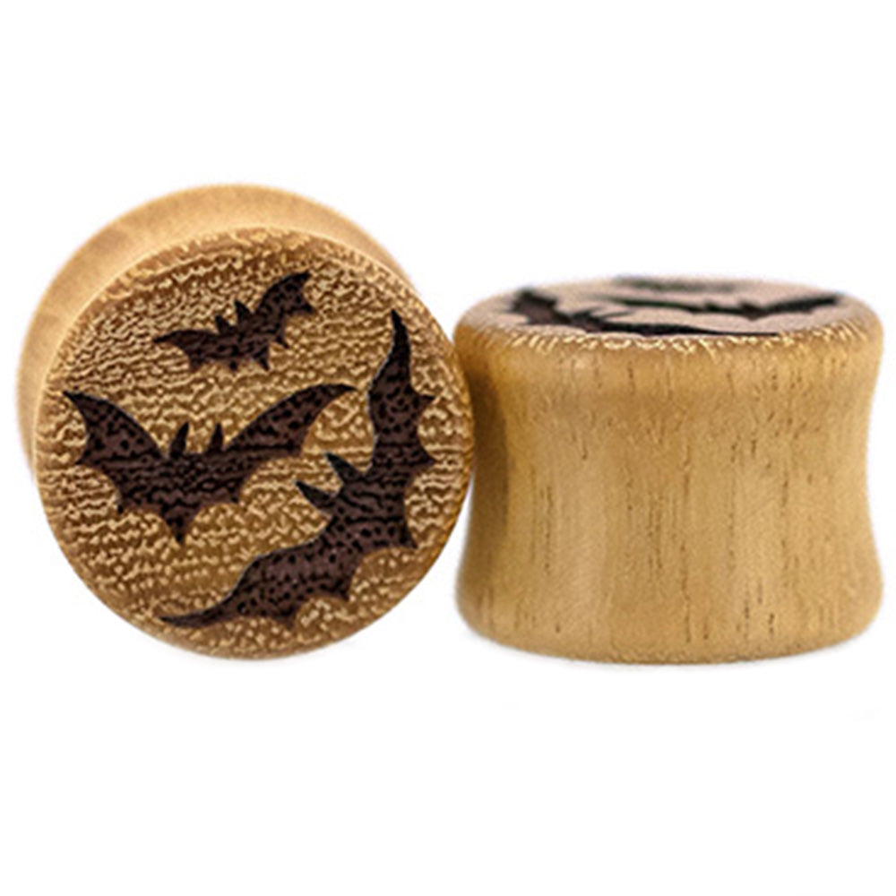 Omerica Organic Bat Wood Plugs – Starfire Body Jewelry Company