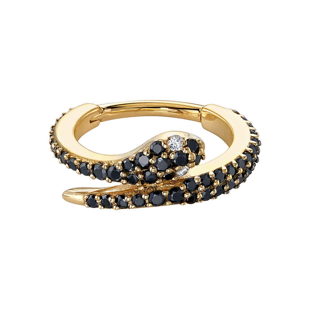 BVLA - Body Vision "Medusa" Hinge Ring in Gold with Black Diamonds ...