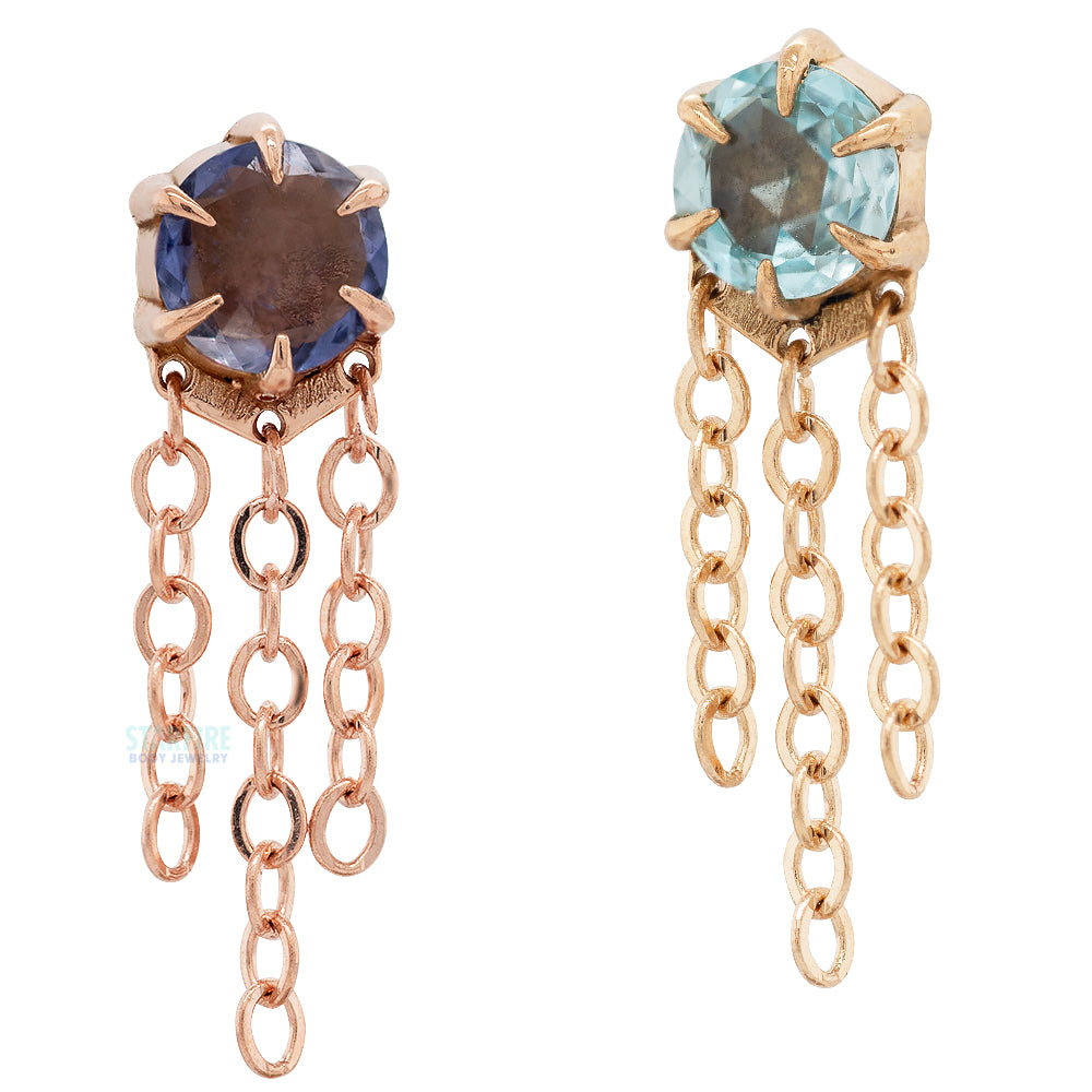 Maya Jewelry threadless: "Illuminate Small with Chains" End in Gold ...