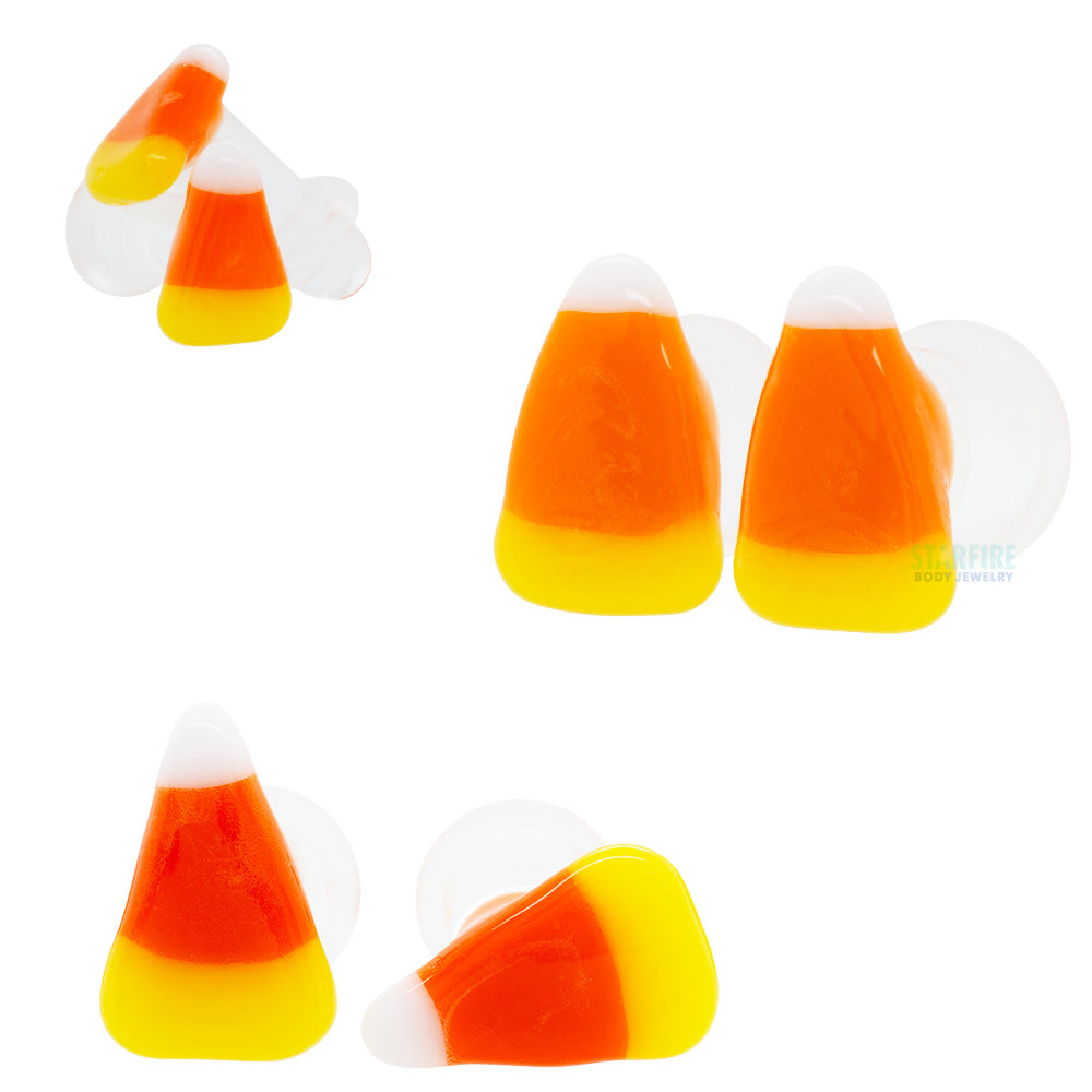 Glasswear Studios Candy Corn Glass Plugs – Starfire Body Jewelry Company