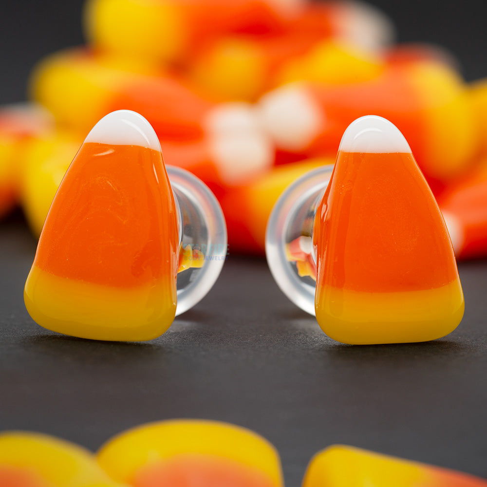 Glasswear Studios Candy Corn Glass Plugs – Starfire Body Jewelry Company