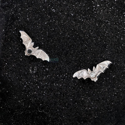Body Gems Bat threadless: Bat End in Gold with CZ – Starfire Body ...