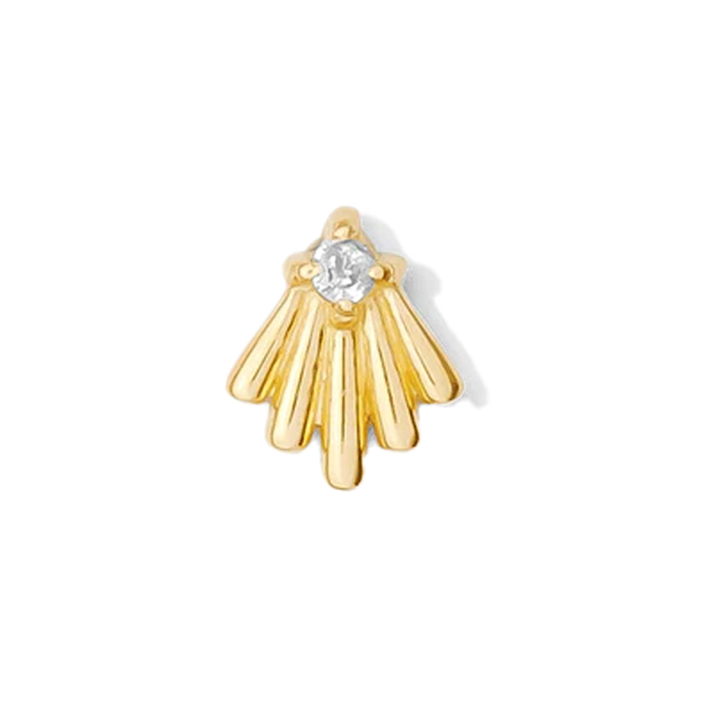 Tawapa threadless: "Celestia" Pin in Gold with Gemstones – Starfire ...