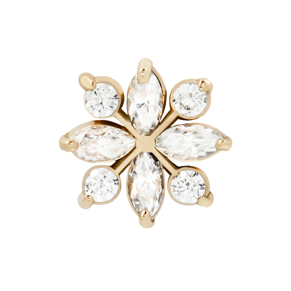 Maya Jewelry threadless: "Alive" End in Gold with Diamonds – Starfire ...