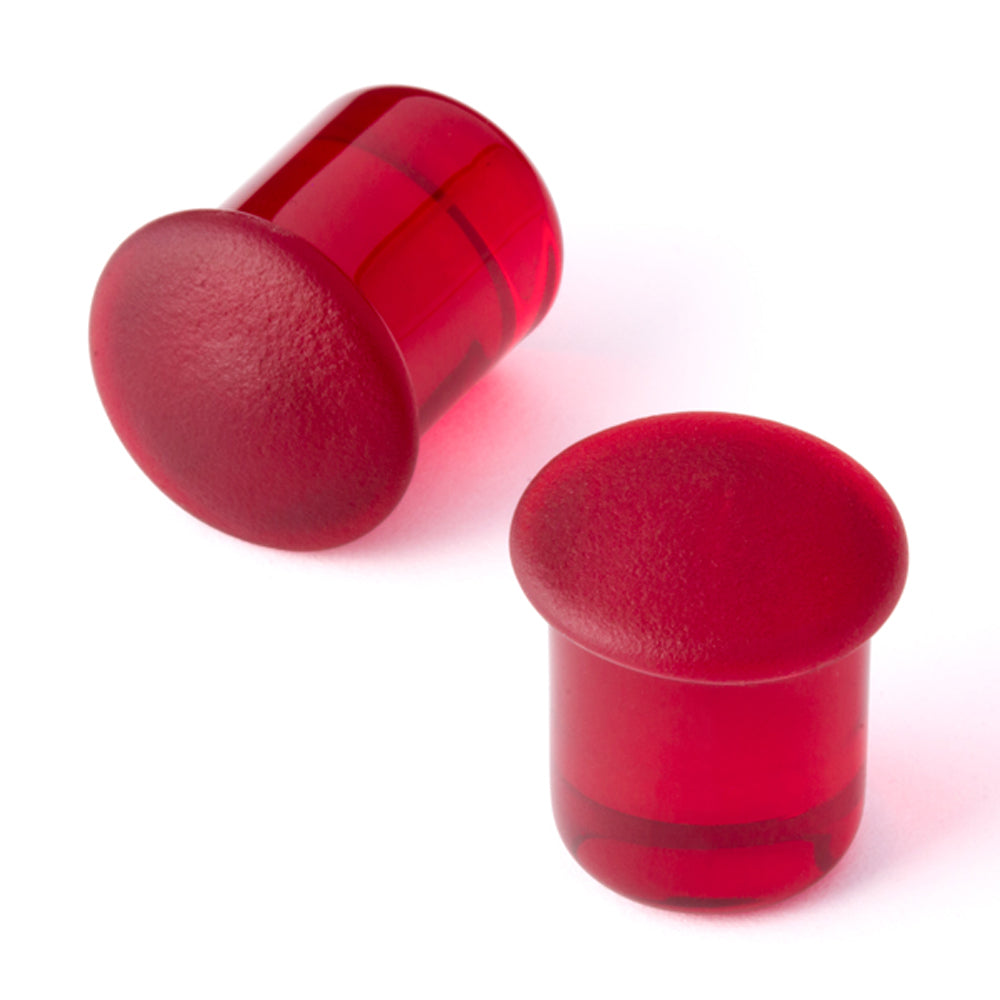 Gorilla Glass Simple Glass Plugs - Matte Ruby – Starfire Body Jewelry ...