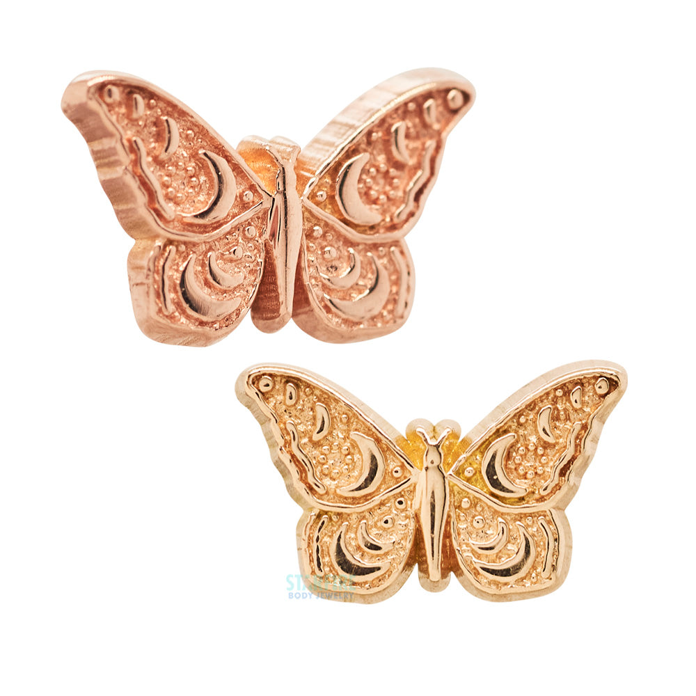 Body Gems threadless: Butterfly End in Gold – Starfire Body Jewelry Company