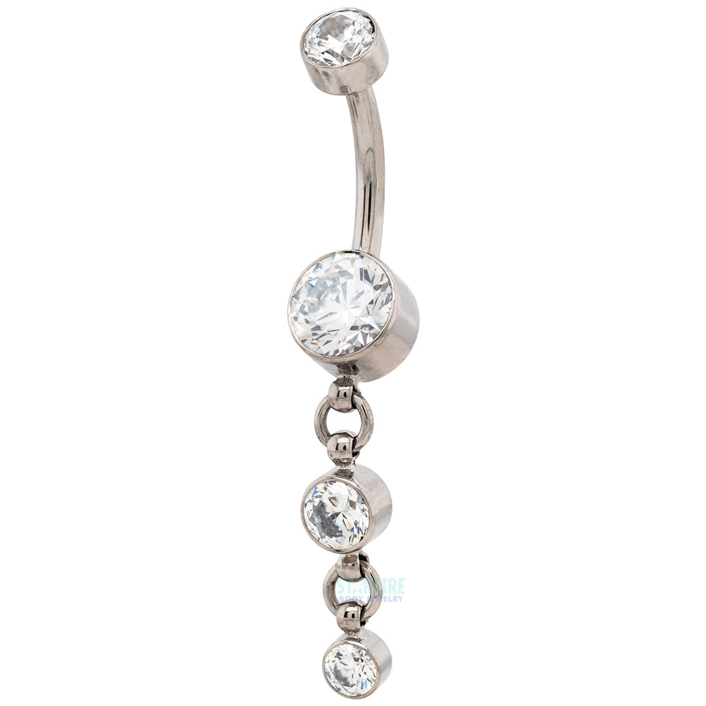 Leroi "Linn" 'Cascade' Faceted Gem Navel Curve with Dangle – Starfire ...