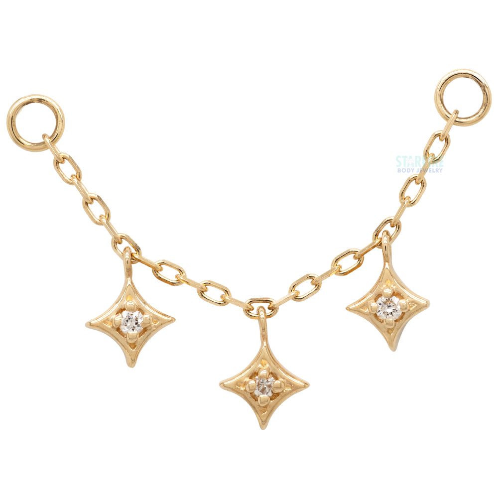 Modern Mood "Dripping Zara" Chain Attachment in Gold with Diamonds ...