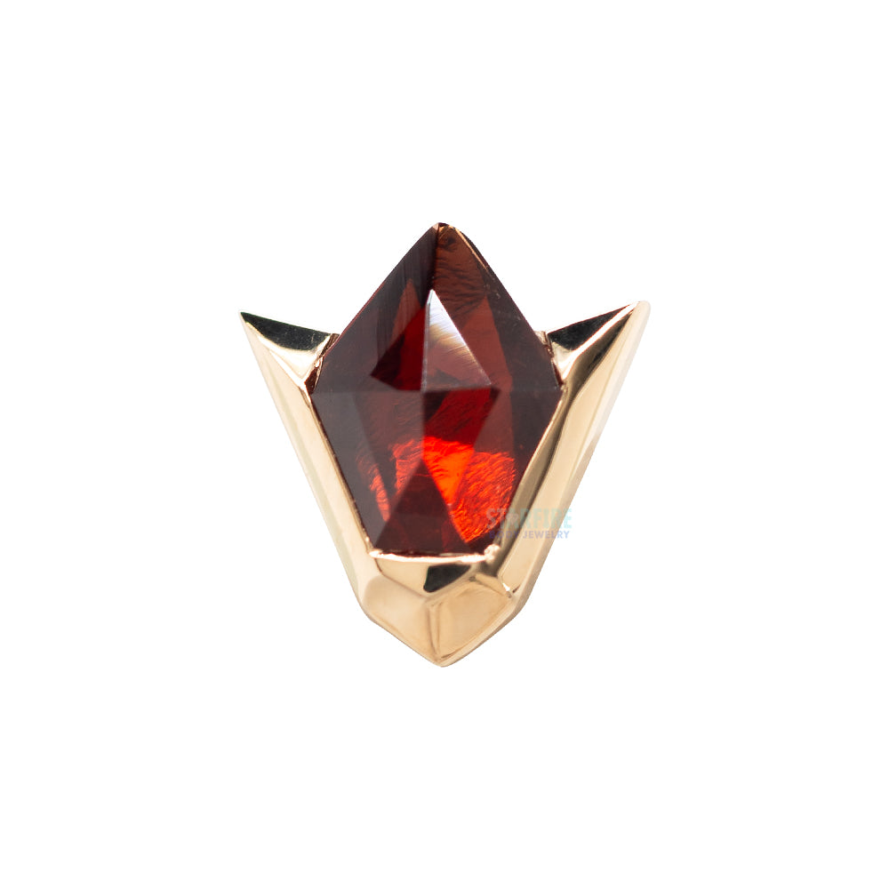 BVLA "Spirit of Fire" Threaded End in Gold with Hand Cut Garnet ...