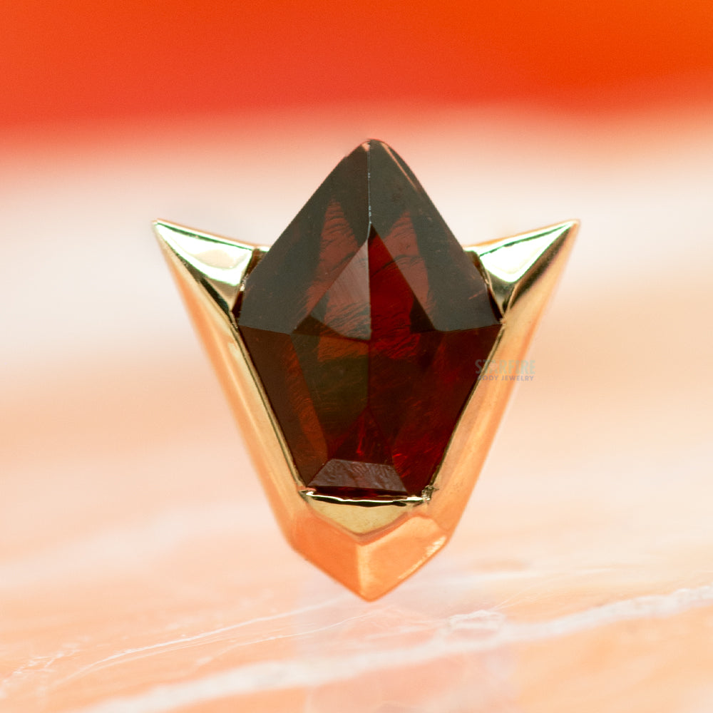 BVLA "Spirit of Fire" Threaded End in Gold with Hand Cut Garnet ...